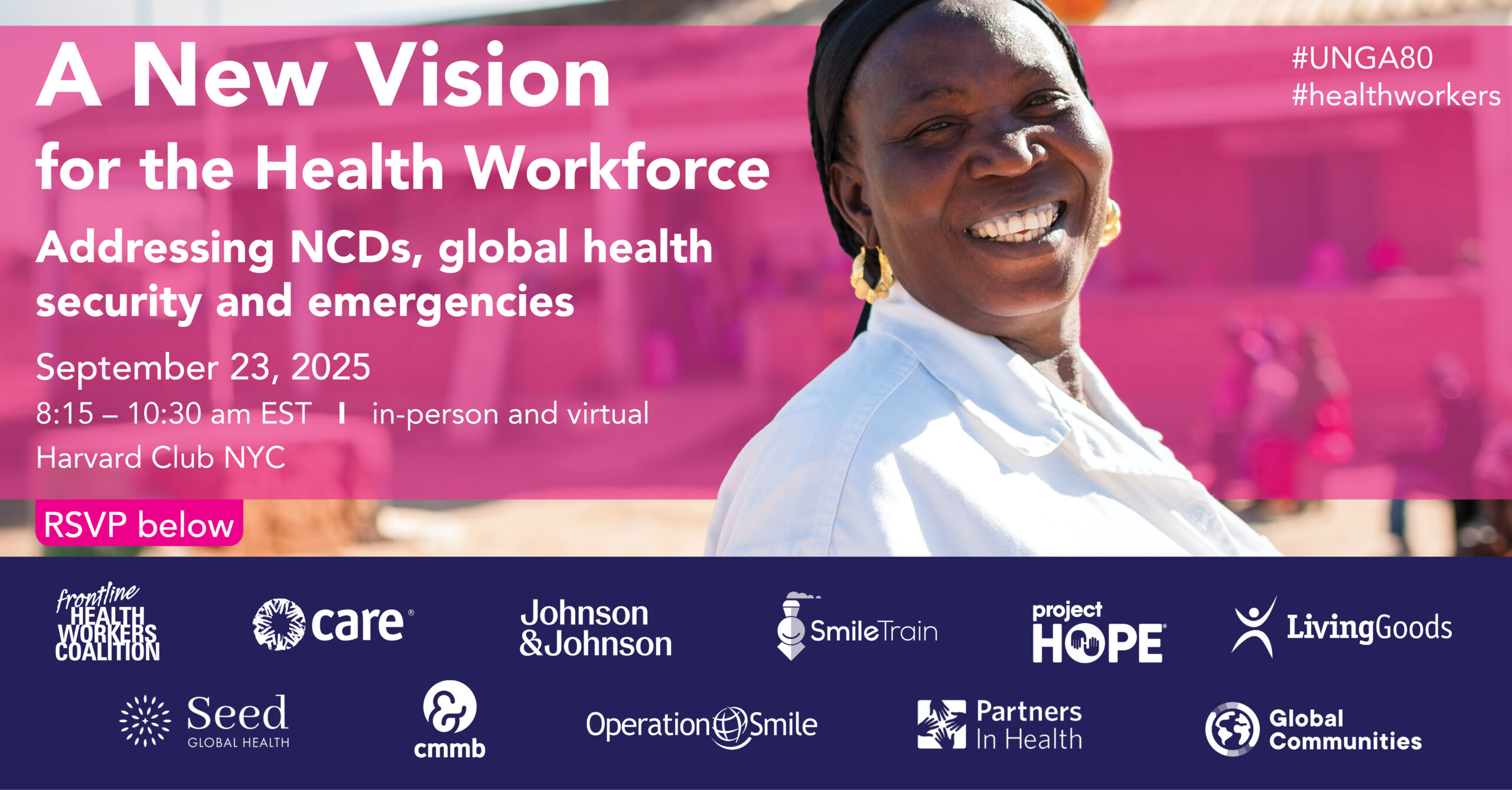A New Vision for the Health Workforce: Addressing NCDs, global health security and emergencies ...